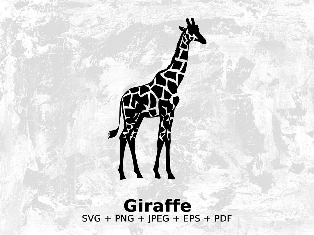 Giraffe SVG - African Safari Animal Giraffe Silhouette Clipart Cut File ...