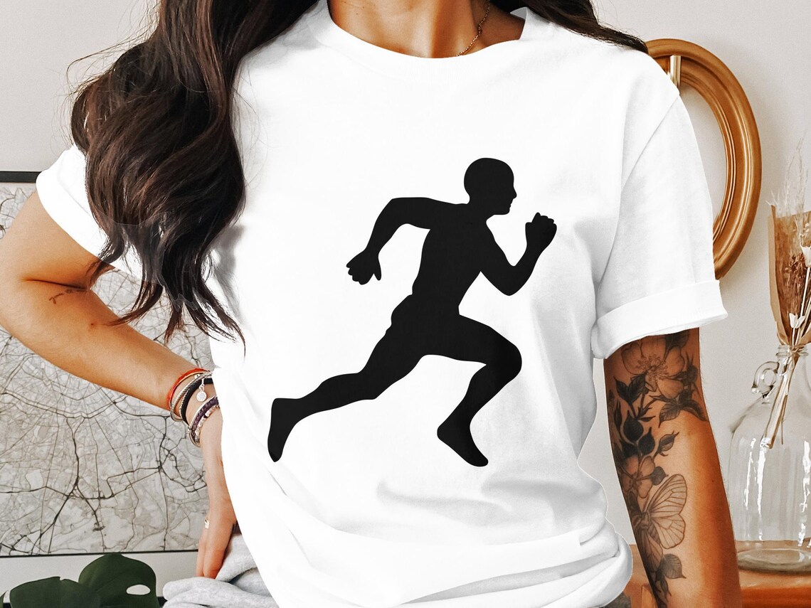 Runner SVG - Athlete Jogger Running Man Silhouette Clipart Cut File ...