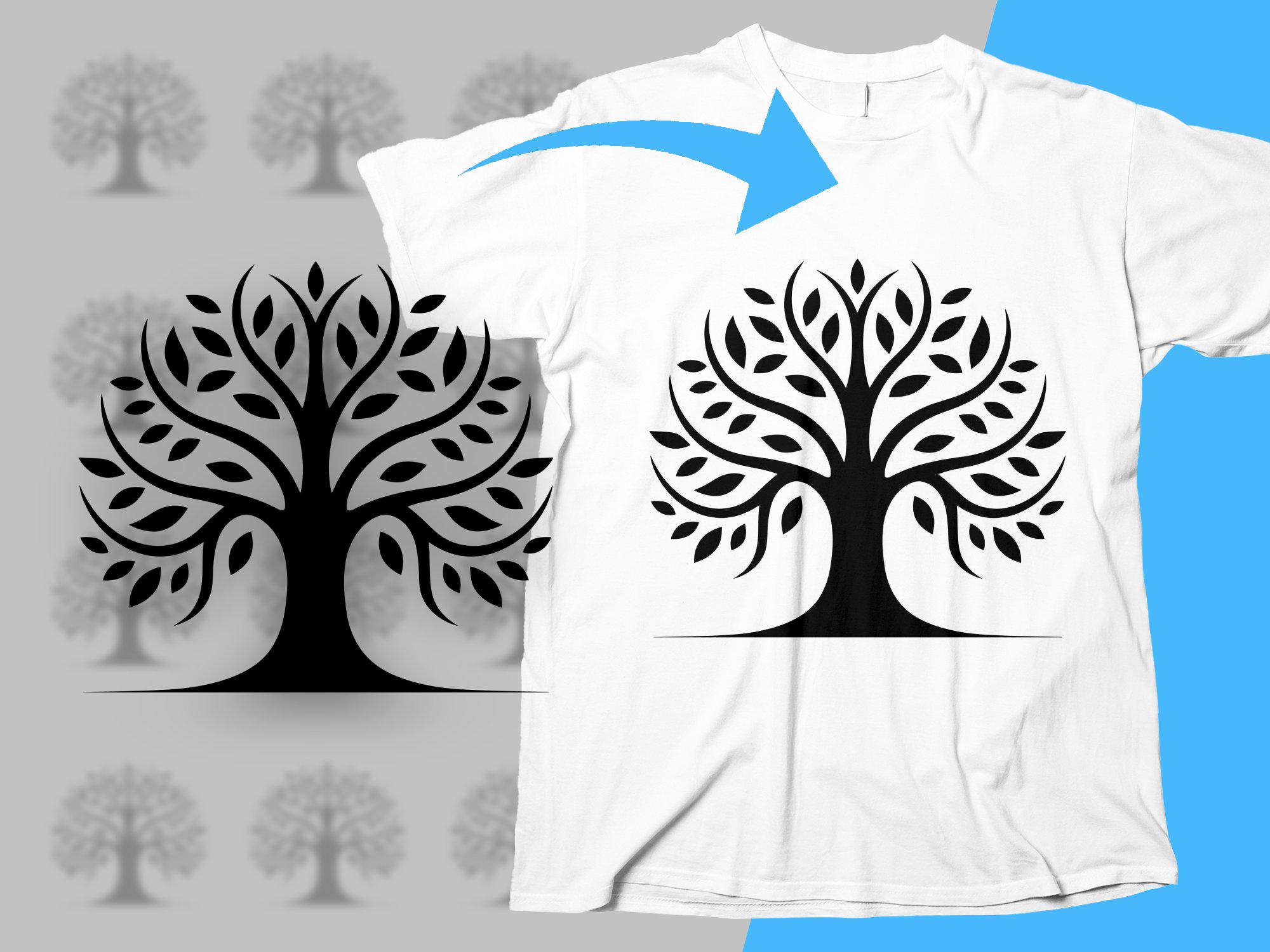 Tree of Life SVG - Symbolic Sacred Tree Silhouette Clipart Cut File ...