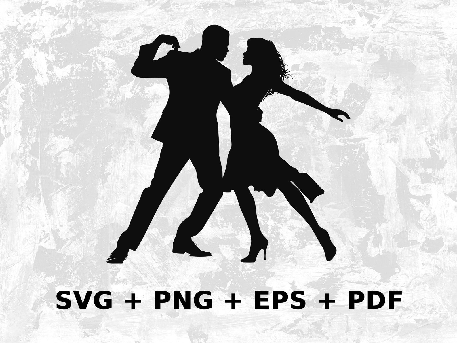 Dancing Couple SVG PNG Eps, Commercial Use Clipart Vector Graphics for ...
