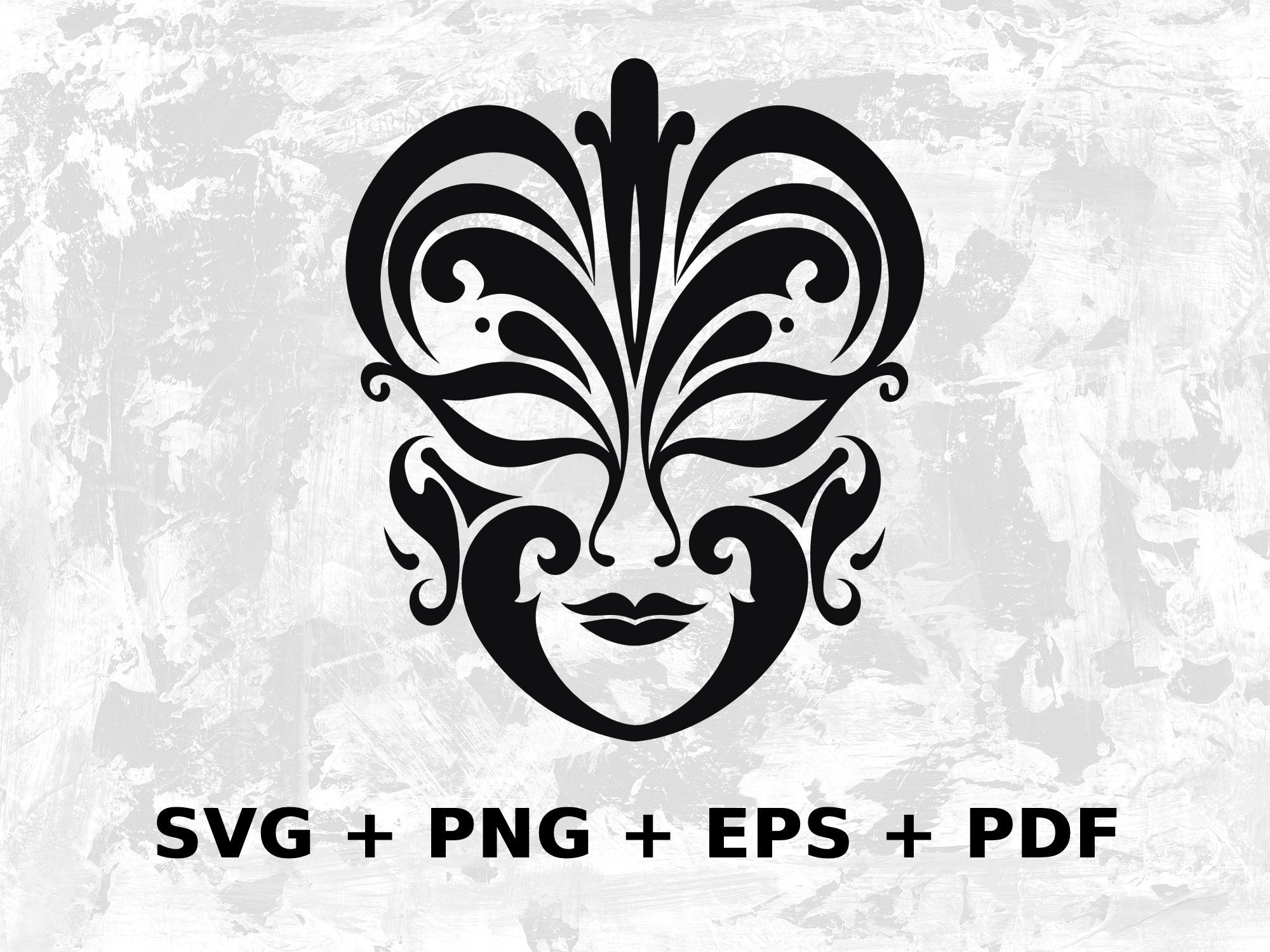 Mask SVG PNG Eps, Commercial Use Clipart Vector Graphics for Wall Art ...