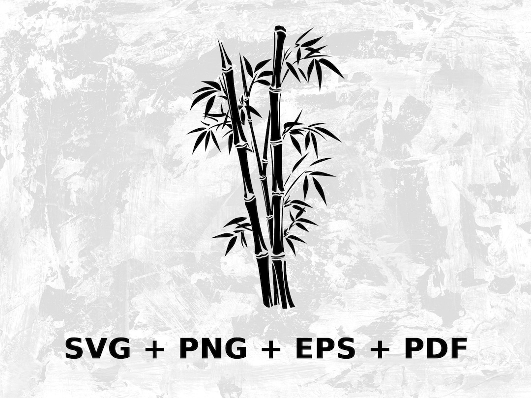 Bamboo SVG PNG Eps, Commercial Use Clipart Vector Graphics for Wall Art ...