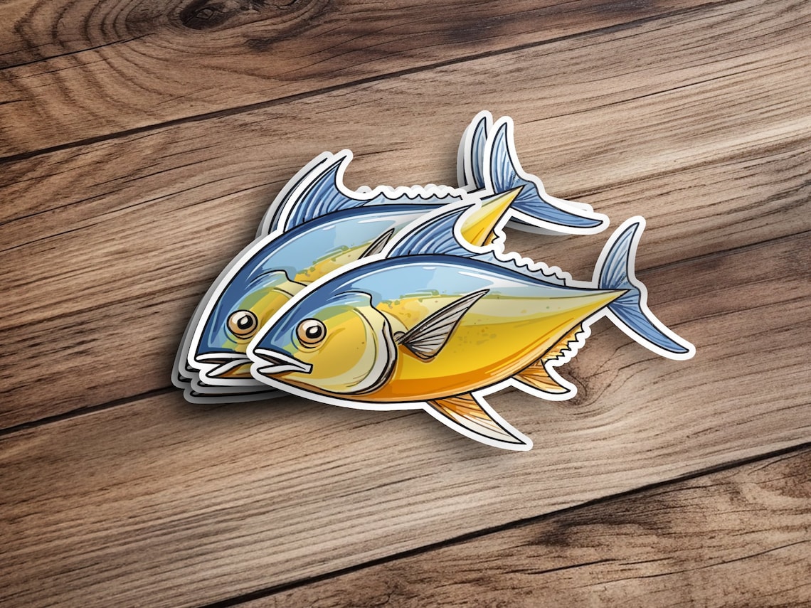 Cartoon Yellowfin Tuna SVG PNG Eps, Commercial Use Clipart Vector ...