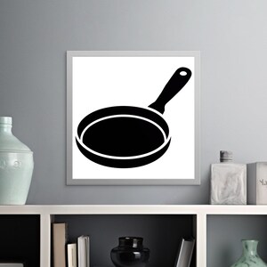 Frying Pan SVG PNG Eps, Commercial Use Clipart Vector Graphics for Wall ...