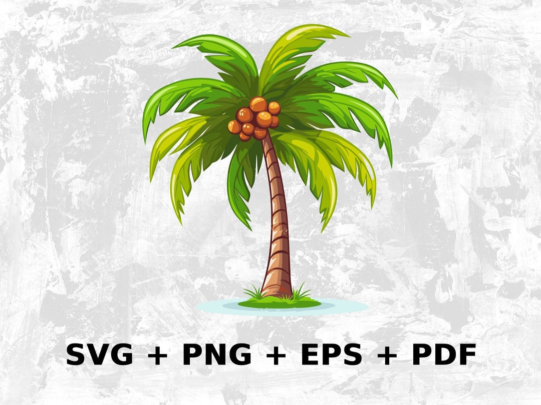 Cartoon Palm SVG PNG Eps, Commercial Use Clipart Vector Graphics for ...