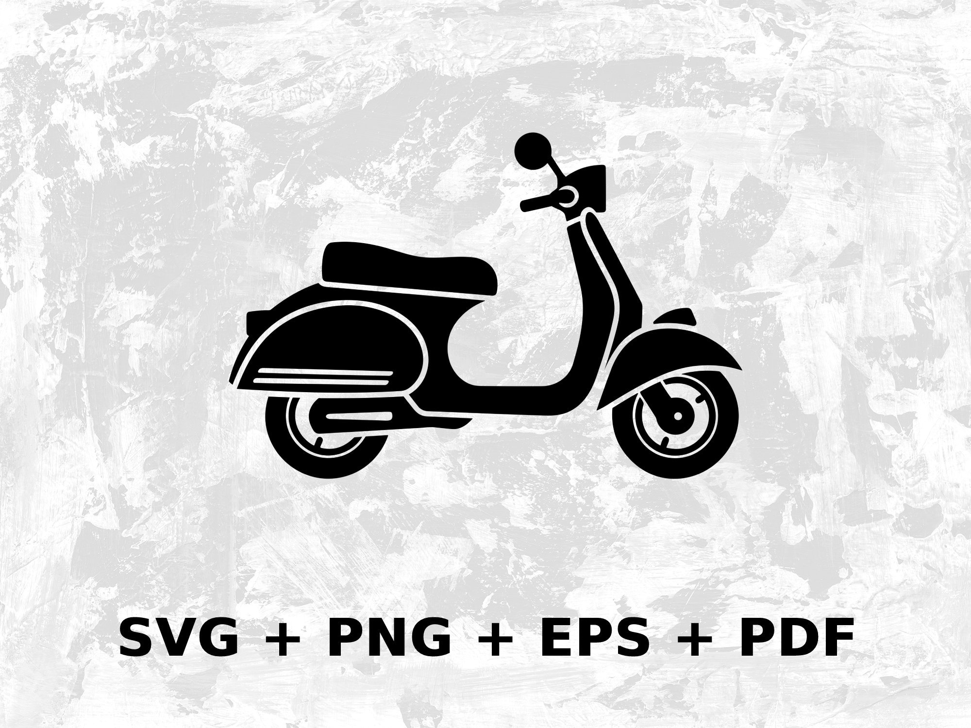 Scooter SVG PNG Eps, Commercial Use Clipart Vector Graphics for Wall ...