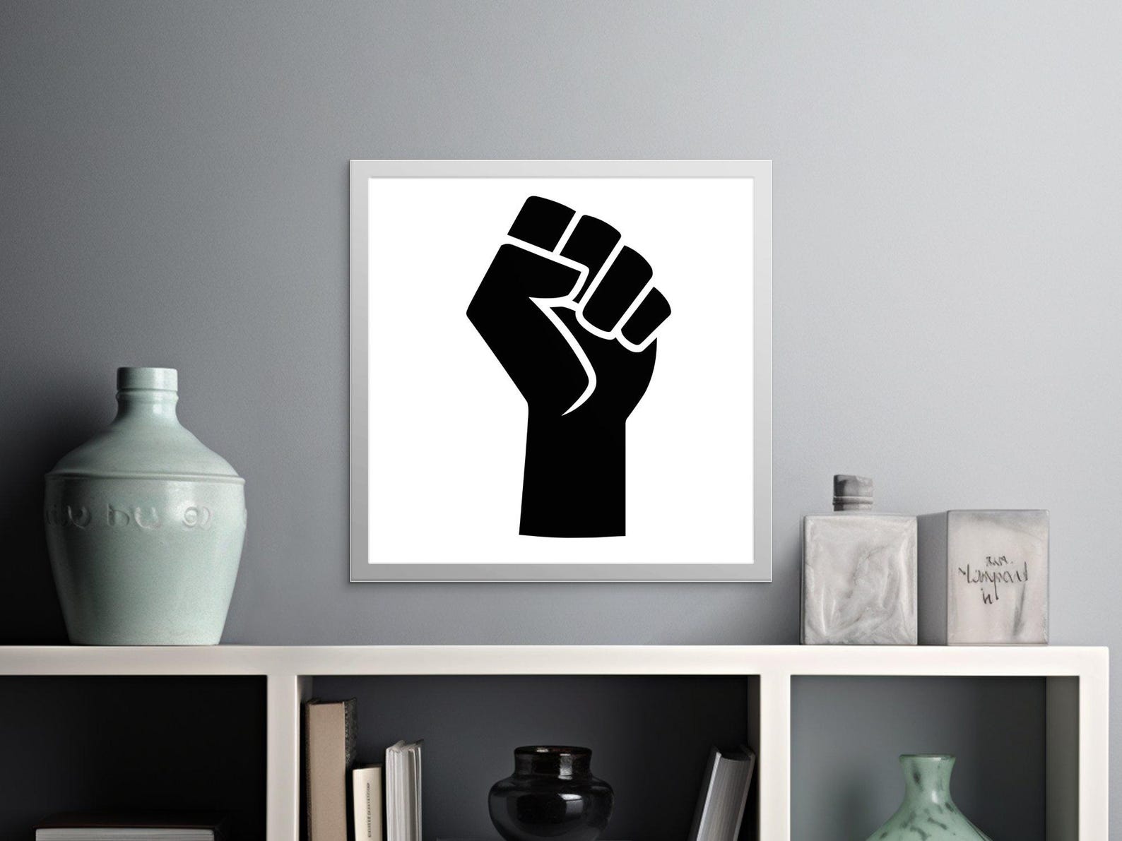 Raised Fist SVG - Protest Fist Clenched Fist Silhouette Clipart Cut ...