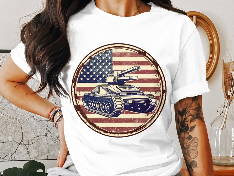 American Flag Tank SVG PNG Eps, Commercial Use Clipart Vector Graphics ...
