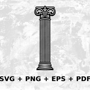 Pillar SVG PNG Eps, Commercial Use Clipart Vector Graphics for Wall Art ...