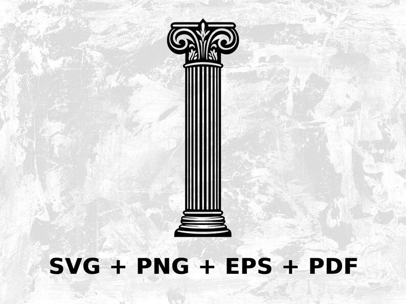 Pillar SVG PNG Eps, Commercial Use Clipart Vector Graphics for Wall Art ...
