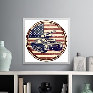 American Flag Tank SVG PNG Eps, Commercial Use Clipart Vector Graphics ...