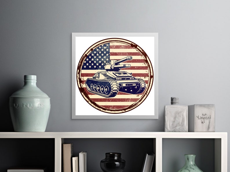 American Flag Tank SVG PNG Eps, Commercial Use Clipart Vector Graphics ...