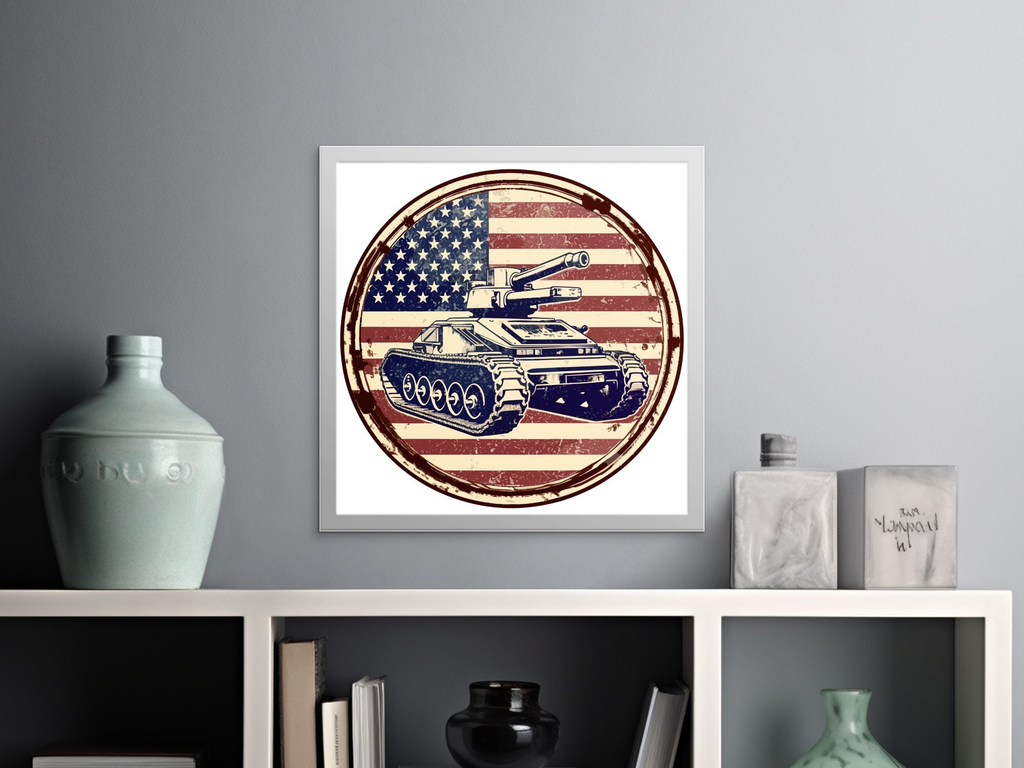 American Flag Tank SVG PNG Eps, Commercial Use Clipart Vector Graphics ...