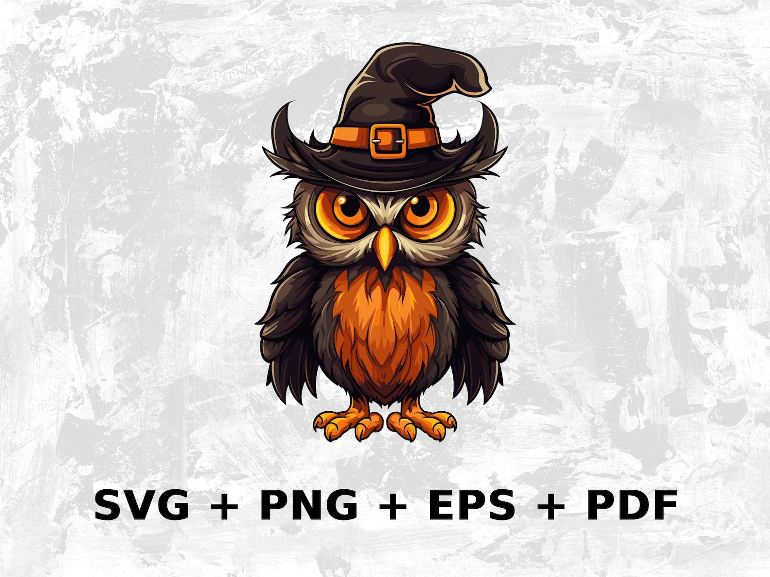 Cartoon Halloween Owl SVG PNG Eps, Commercial Use Clipart Vector ...
