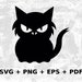Mad Cat SVG PNG Eps, Commercial Use Clipart Vector Graphics for Wall ...
