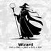 Wizard SVG - Fantasy Wizard Magic Witchcraft Sorcerer Silhouette ...