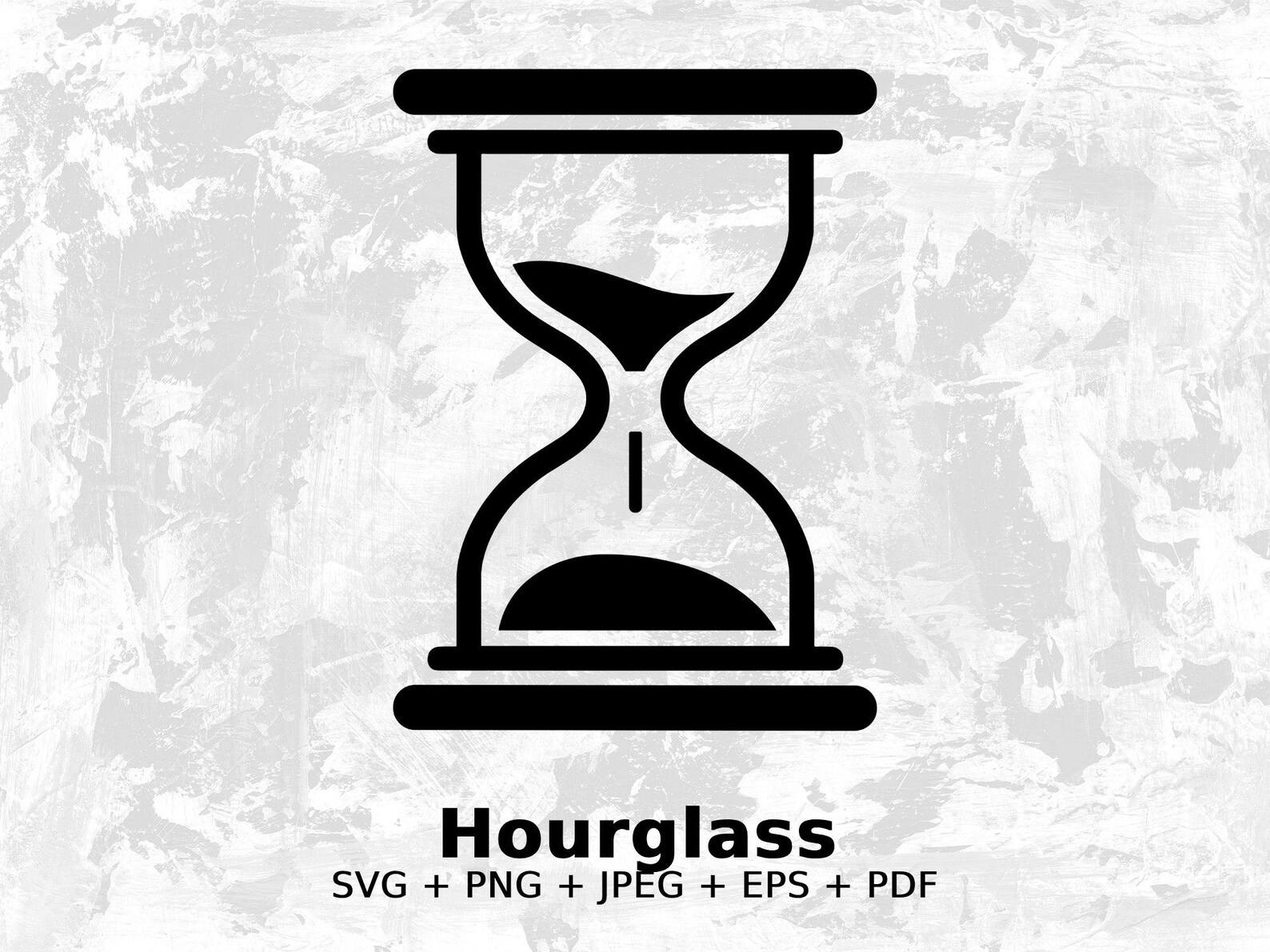 Hourglass SVG Sand Timer Clock Vintage Timepiece Silhouette Clipart Cut ...