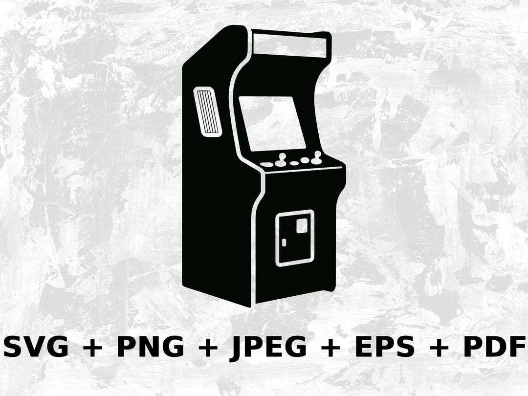 Arcade Machine SVG Retro 80s Game Printable Graphic Vector Graphic ...