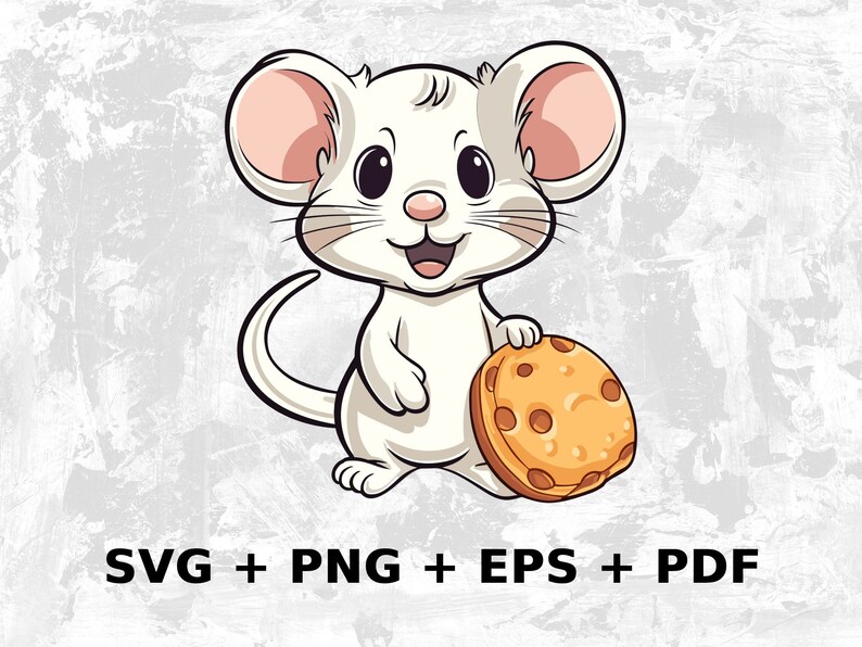 Cartoon Mouse SVG PNG Eps Commercial Use Clipart Vector - Etsy