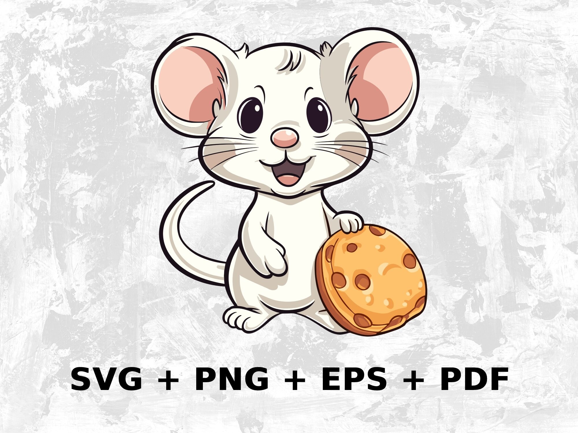 Cartoon Mouse SVG PNG Eps Commercial Use Clipart Vector - Etsy