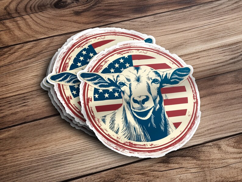 American Flag Goat SVG PNG Eps, Commercial Use Clipart Vector Graphics ...