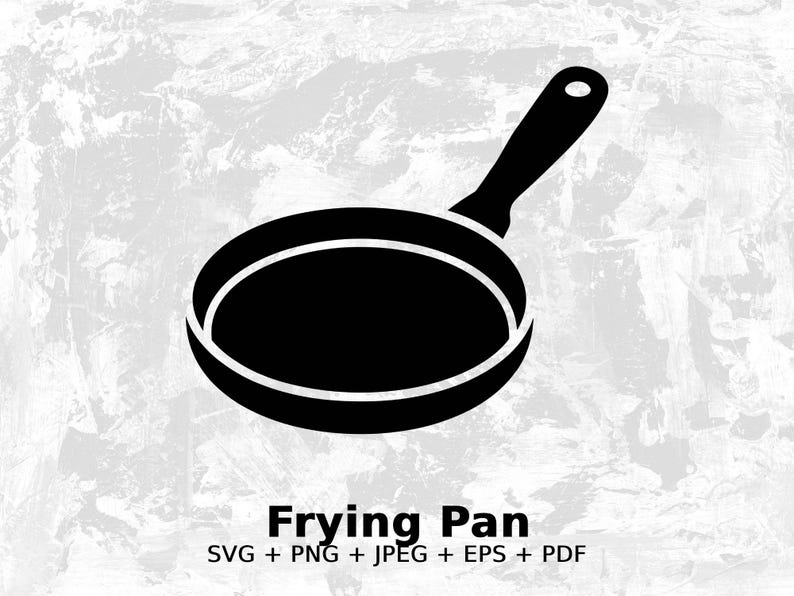 Frying Pan SVG PNG Eps, Commercial Use Clipart Vector Graphics for Wall ...