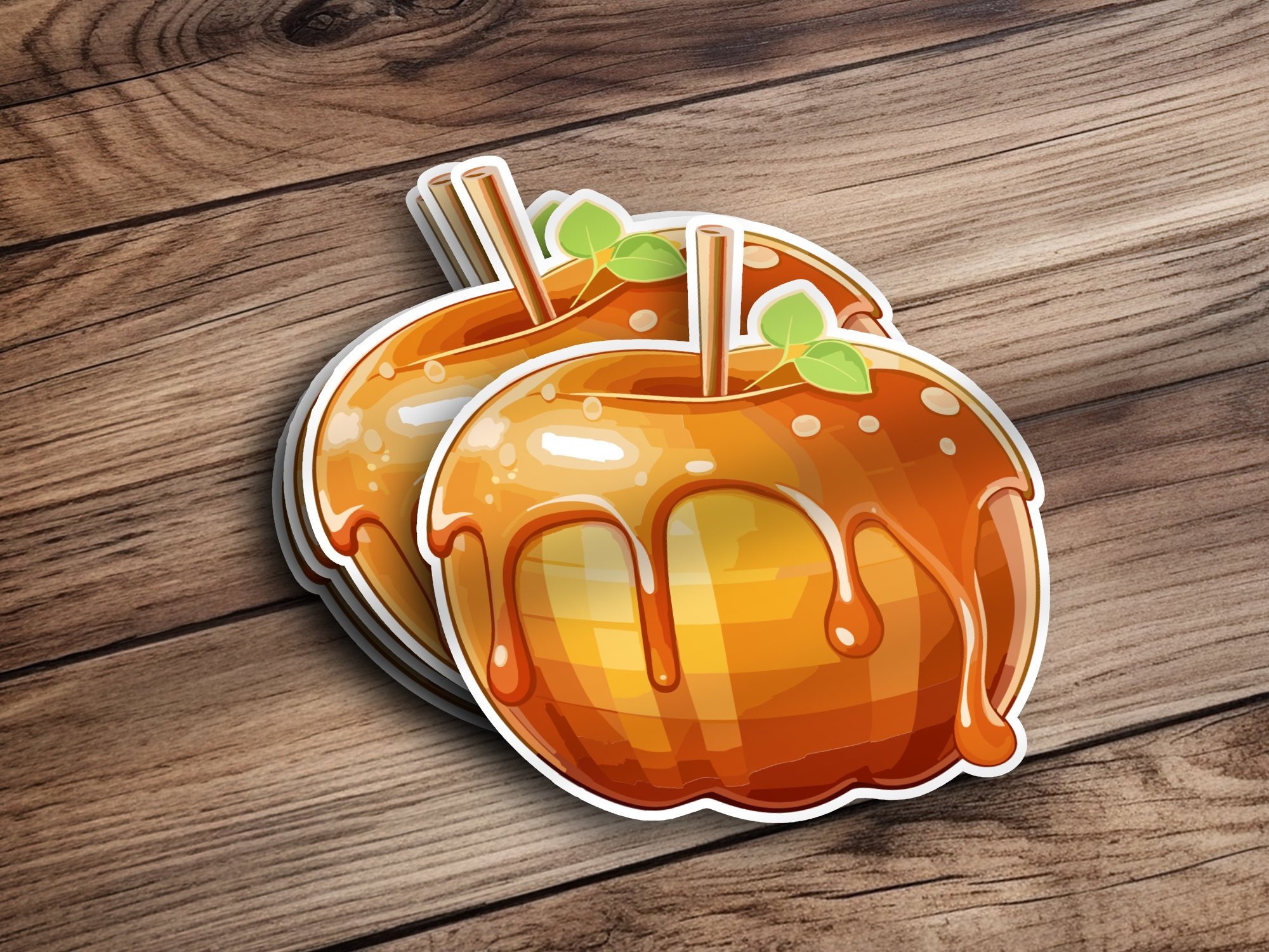 Cartoon Caramel Apple SVG PNG Eps, Commercial Use Clipart Vector ...