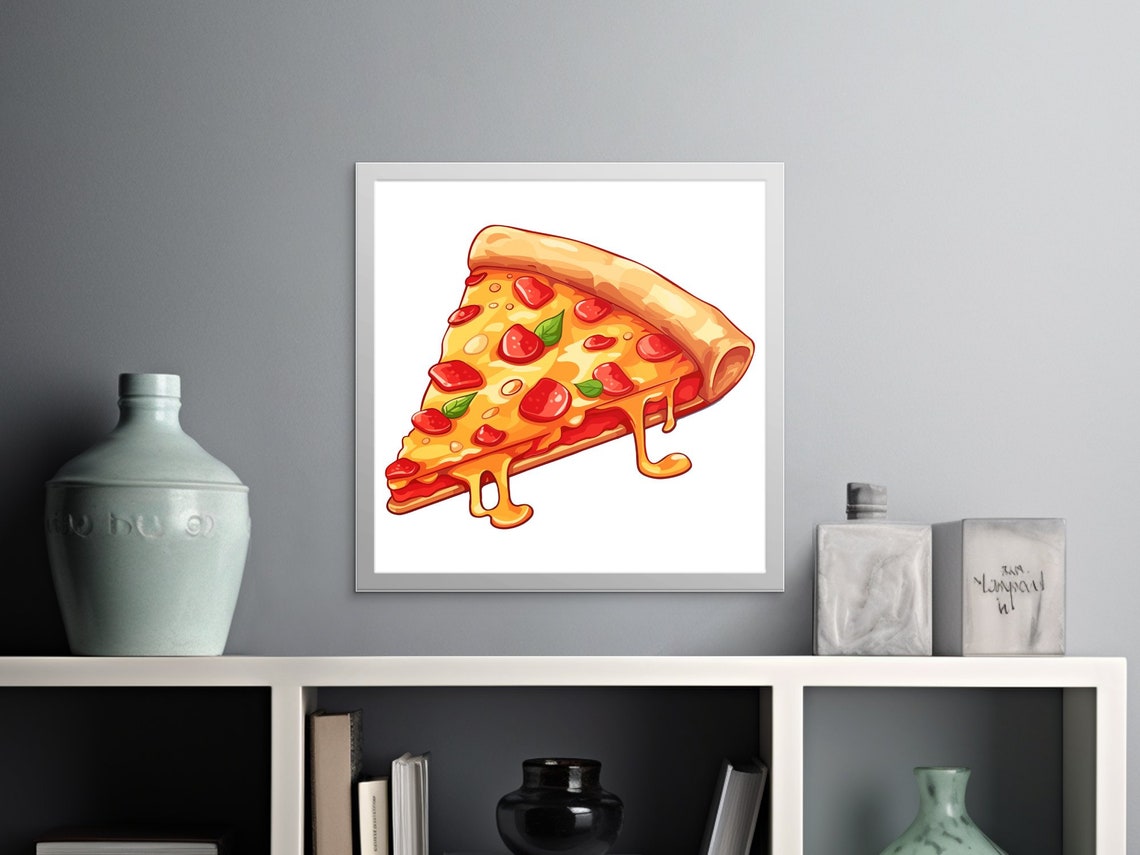 Cartoon Pizza Slice SVG PNG Eps, Commercial Use Clipart Vector Graphics ...