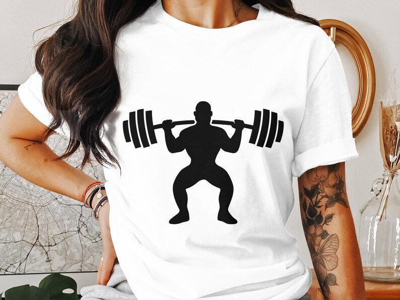 Weightlifter SVG - Gym Body Builder Strong Man Powerlifting Clipart Cut ...