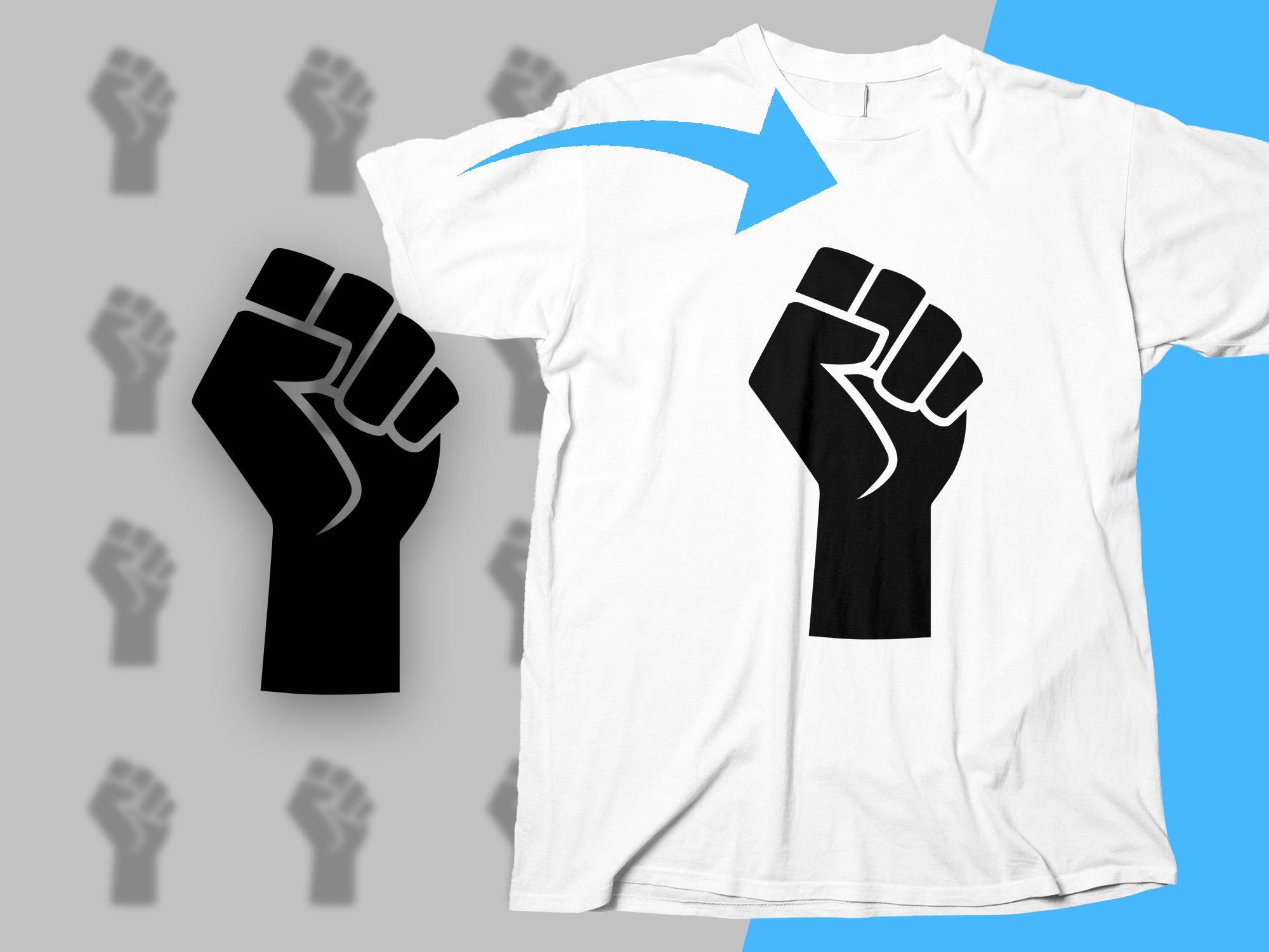 Raised Fist SVG Protest Fist Clenched Fist Silhouette Clipart Cut File ...