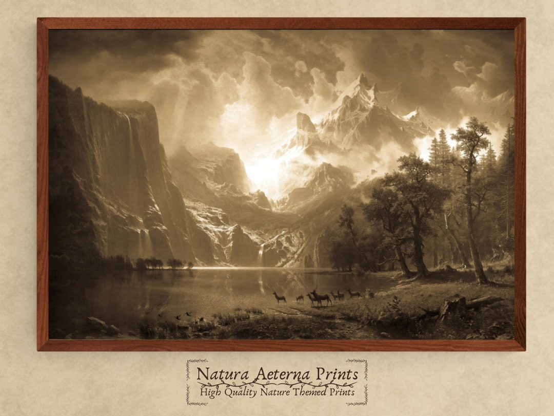 PRINTABLE Albert Bierstadt - Among the Sierra Nevada California 1868 ...