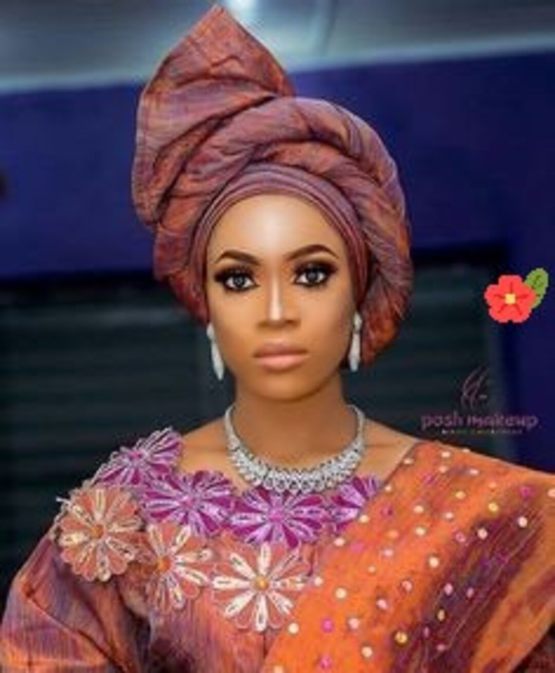 Autogele, Ready-to-wear Gele, Africa, Nigeria Blue Gele Headtie Hat ...