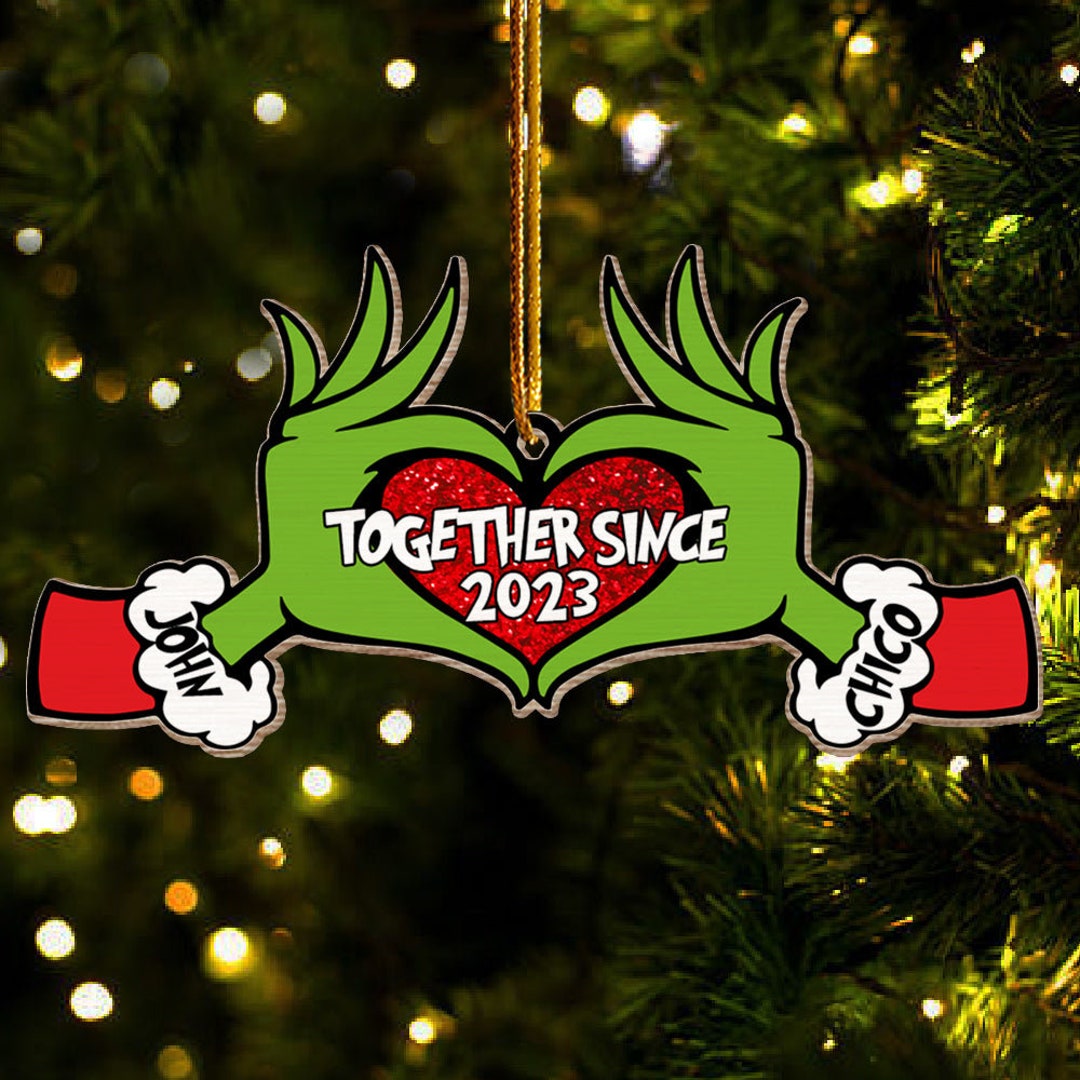 Personalized Grinch Couple Ornament Grinch Couple Ornament - Etsy