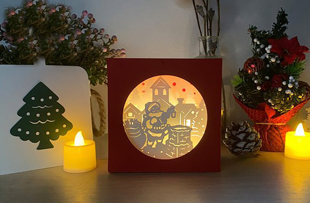 Flat-folding-mystery-box Paper Cutting Lamp Light Box - Etsy