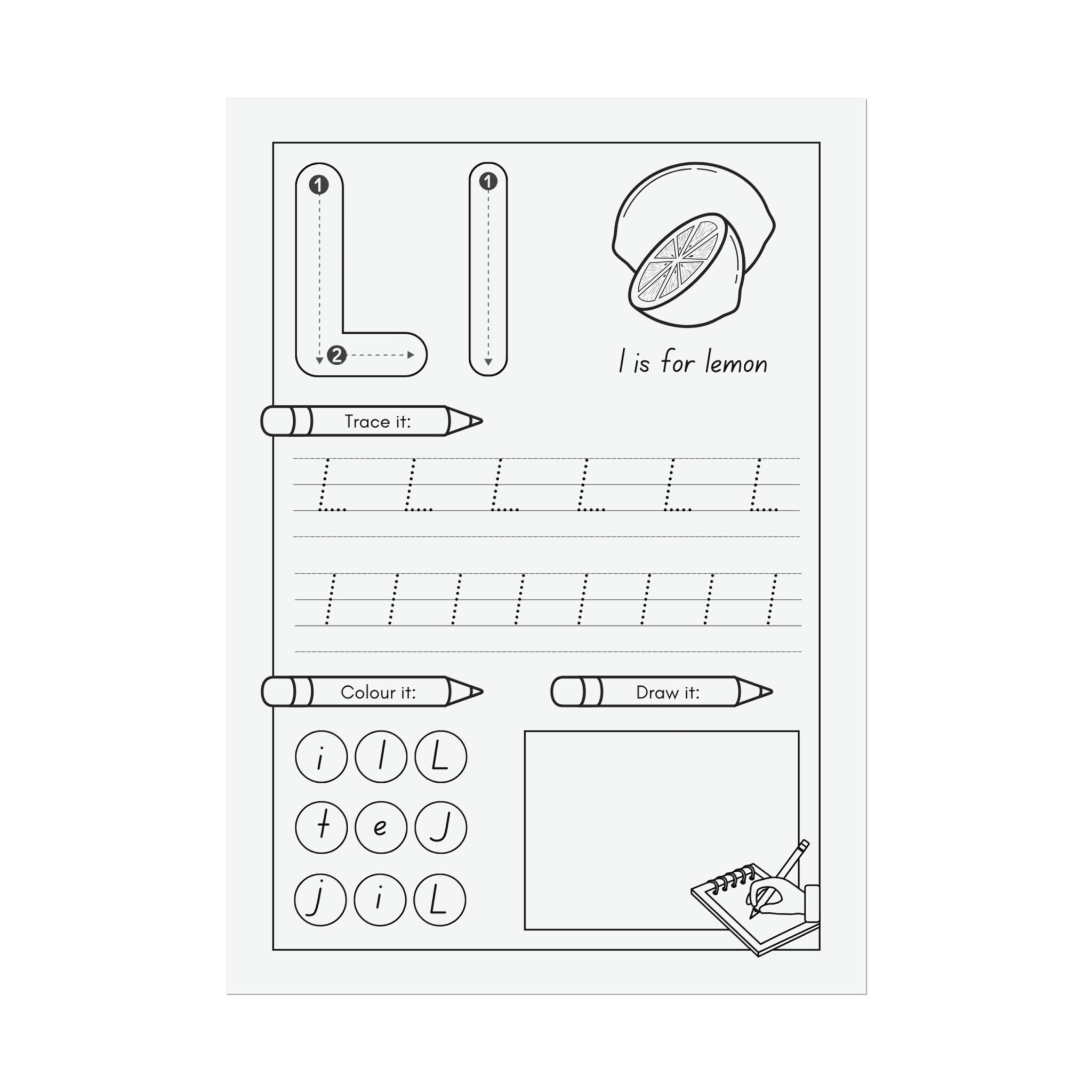 Kindergarten Alphabet Workbook Letter Tracing Kindergarten Worksheets ...