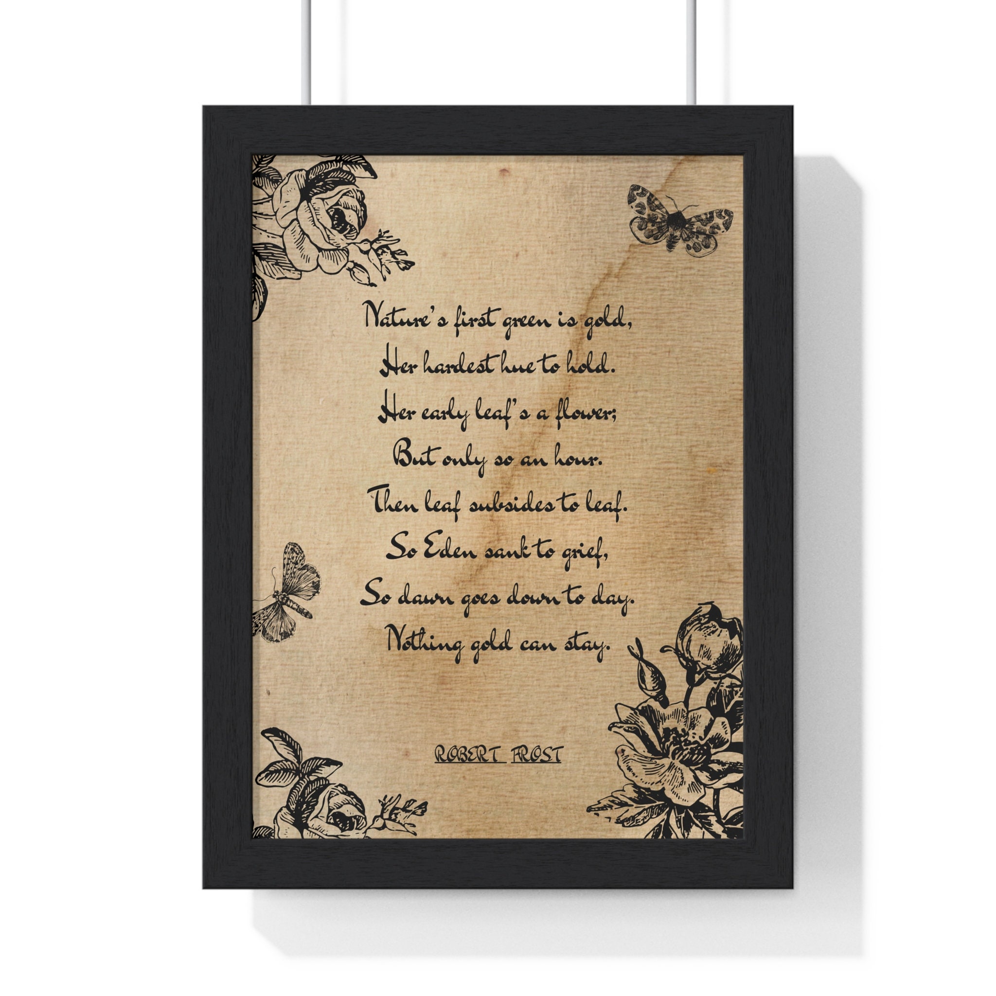 Robert Frost Poem, 3 Sizes Included, Vintage Paper Poem, Printable Poem ...