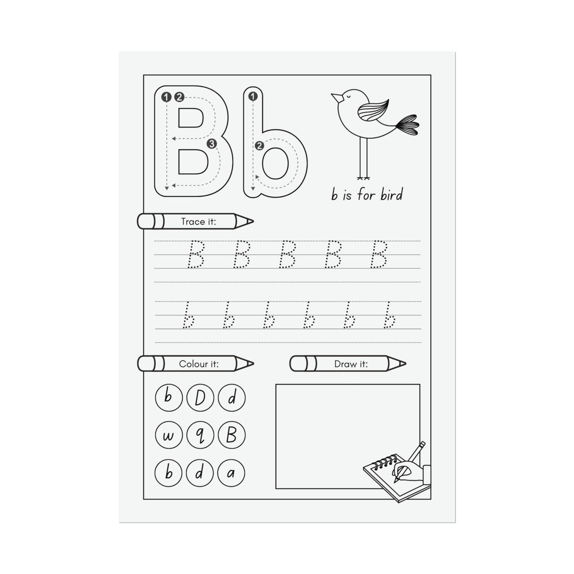 Kindergarten Alphabet Workbook| Letter Tracing| Kindergarten Worksheets ...