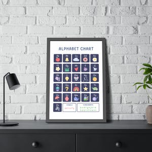 Alphabet Chart, Alphabet Poster, Printable Classroom Poster, 5 Sizes ...