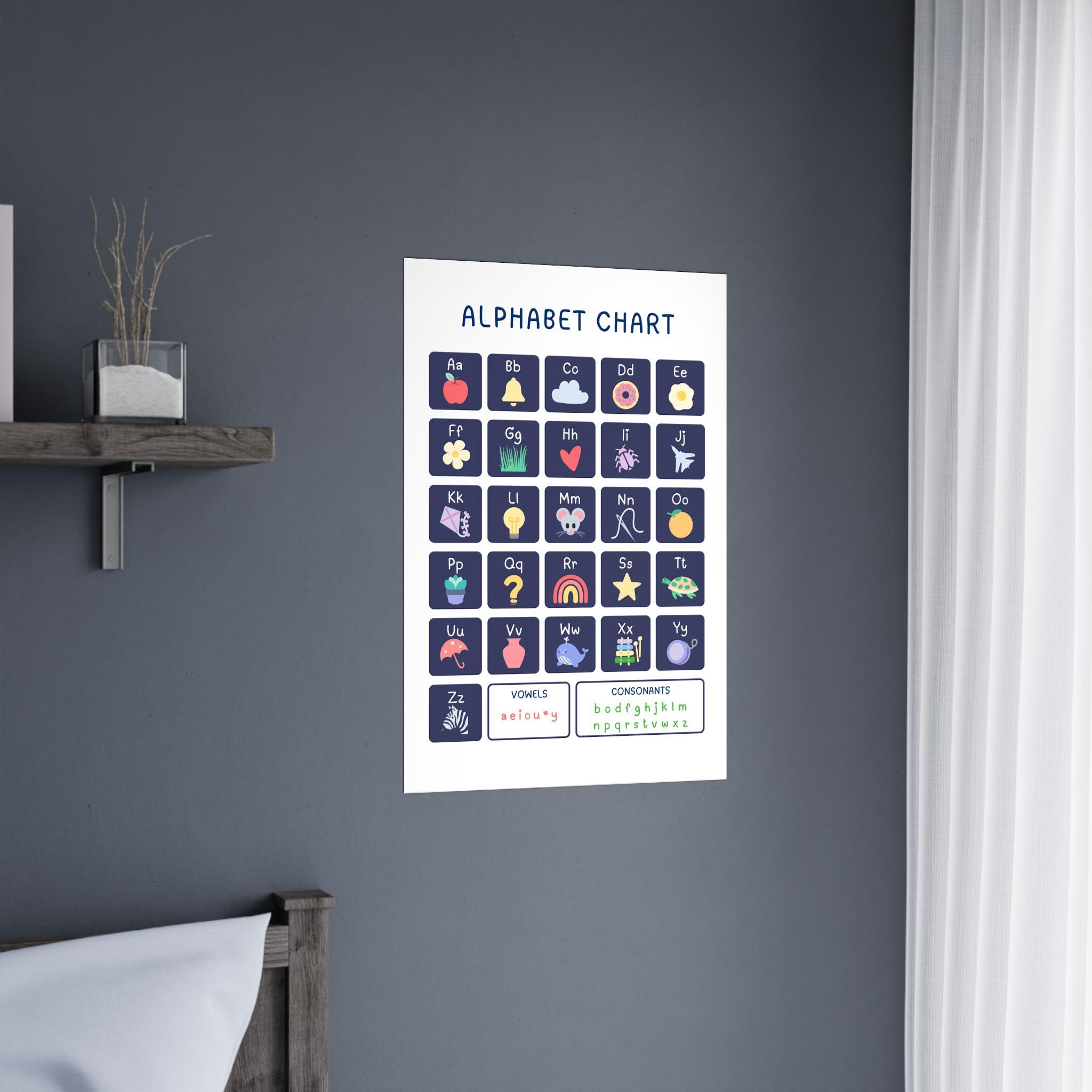 Alphabet Chart, Alphabet Poster, Printable Classroom Poster, 5 Sizes ...