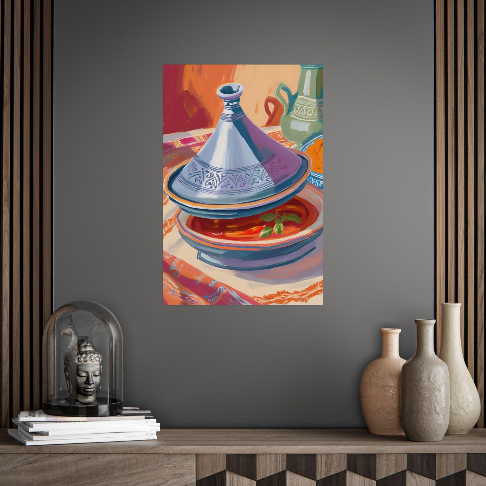 Vibrant Moroccan Tagine Printable Painting | 5 Sizes A1 A2 A3 A4 A5 ...