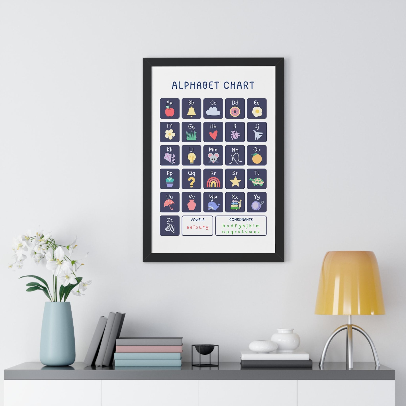 Alphabet Chart, Alphabet Poster, Printable Classroom Poster, 5 Sizes ...