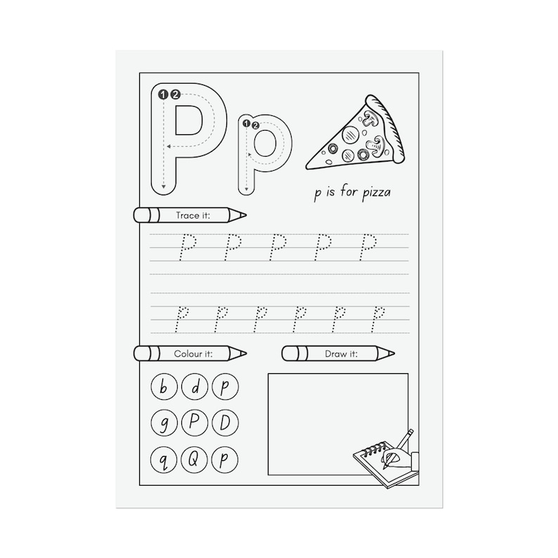 Kindergarten Alphabet Workbook| Letter Tracing| Kindergarten Worksheets ...