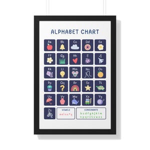 Alphabet Chart, Alphabet Poster, Printable Classroom Poster, 5 Sizes ...
