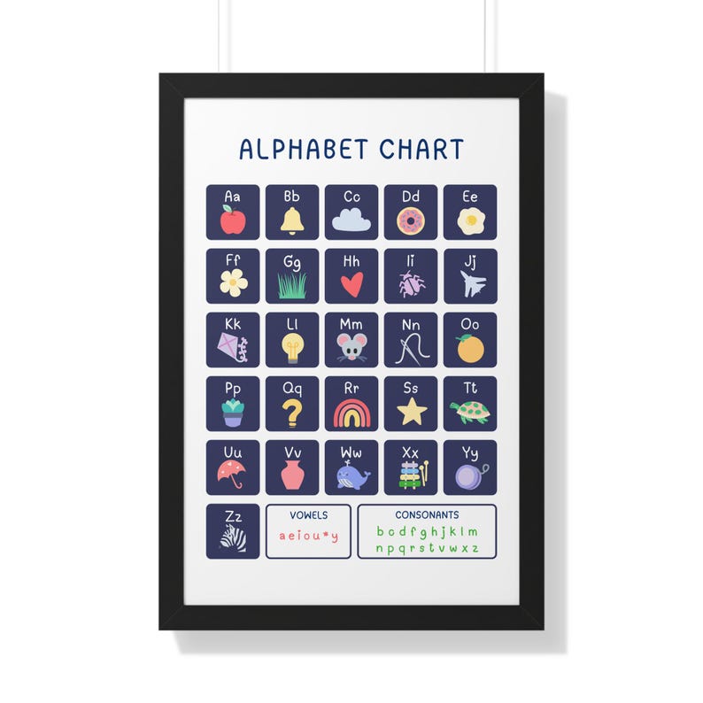 Alphabet Chart, Alphabet Poster, Printable Classroom Poster, 5 Sizes ...