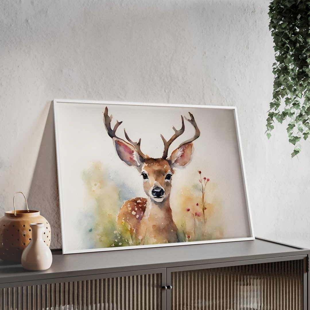 Watercolour Dear Print, Watercolour Painting, Dear Paintin, A4 5 Sizes ...