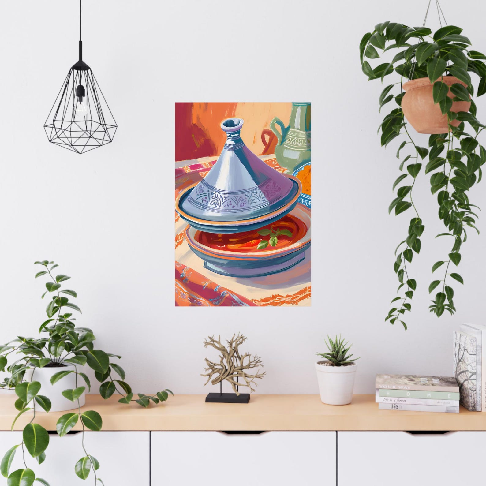 Vibrant Moroccan Tagine Printable Painting | 5 Sizes A1 A2 A3 A4 A5 ...