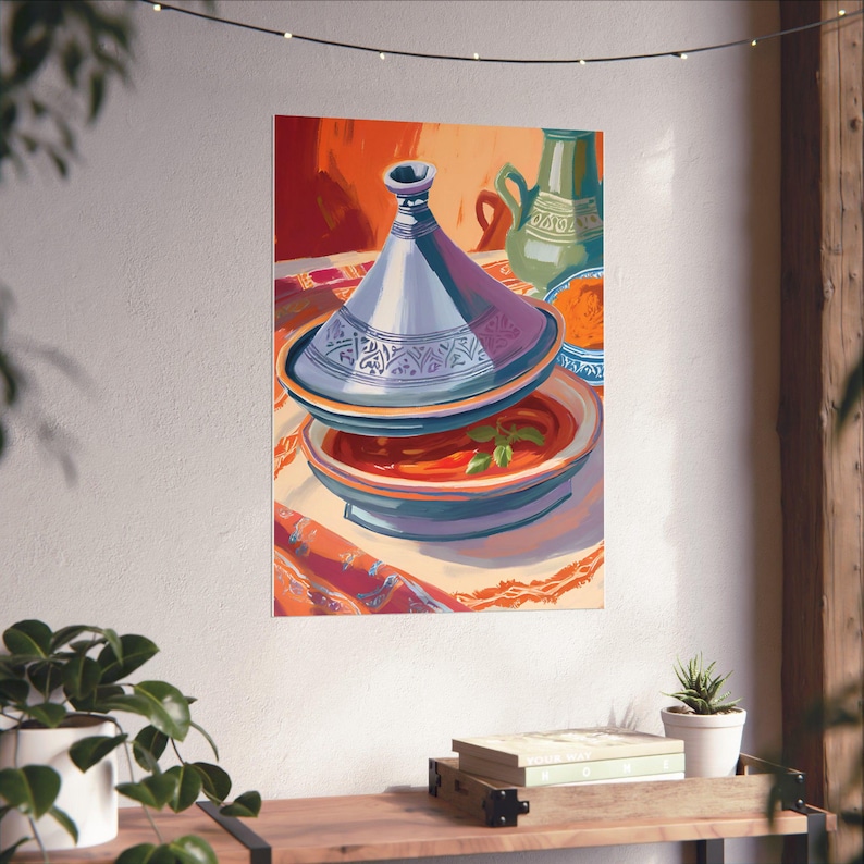 Vibrant Moroccan Tagine Printable Painting | 5 Sizes A1 A2 A3 A4 A5 ...