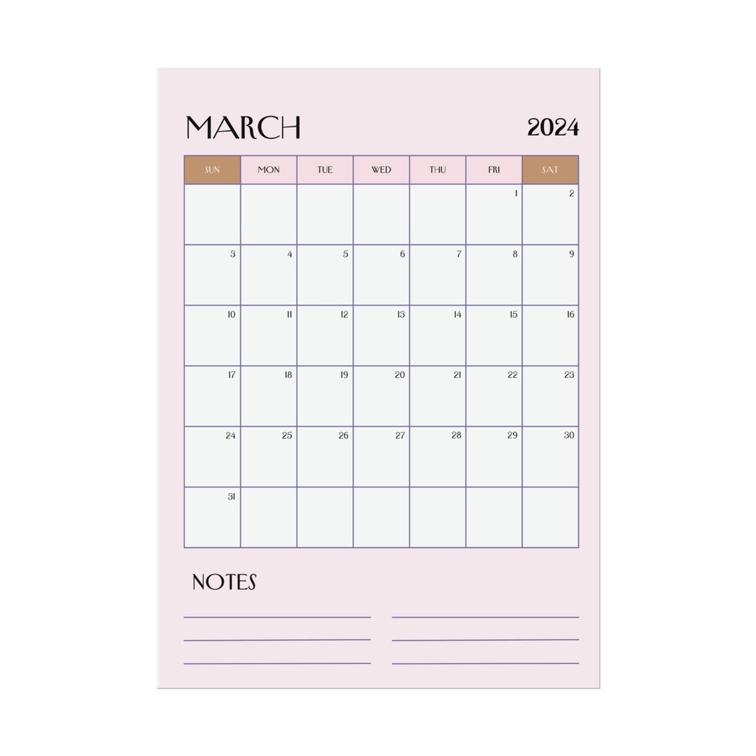 Druckbarer Kalender, Kalender 2024, Neujahr, Sofort Download, Januar ...