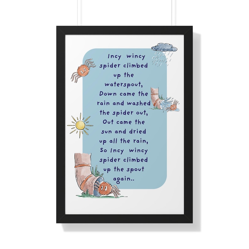 Nursery Rhymes, Kindergarten Printable, Incy Wincy Spider, Nursery ...