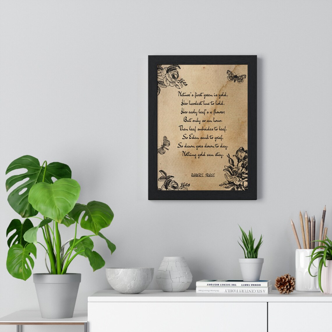 Robert Frost Poem, 3 Sizes Included, Vintage Paper Poem, Printable Poem ...
